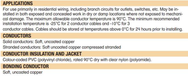 China high quality NMD cable 300/500V flat electric wire