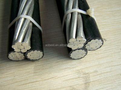 China Insulated Aerial Bundle Cables 25 mm2 for Low Voltage Overhead Line Power in PVC for sale