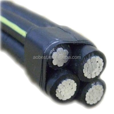 China Insulated Aerial Bundle Cables 25 mm2 for Low Voltage Overhead Line Power in PVC for sale
