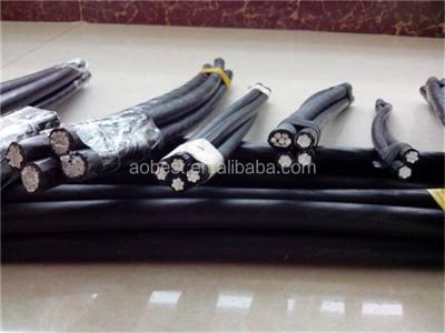 China Insulated Aerial Bundle Cables 25 mm2 for Low Voltage Overhead Line Power in PVC for sale