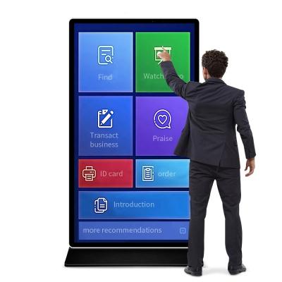 Cina Il pavimento a 100 pollici che sta il chiosco Smart di isolato del Cms del contrassegno di Digital ha temperato il vetro in vendita