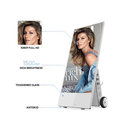 Cina touch screen impermeabile 24V a pile 1500nits Digital del chiosco all'aperto del manifesto di 43inch in vendita