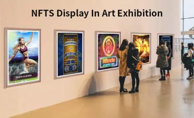Cina 15,6» strutture astute LED della foto di Digital WiFi visualizzano grigio di carbone di arte NFT di fotografia in vendita