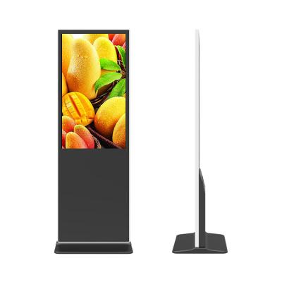 China 55 Inch Floor Standing Display Digital Signage Board Lcd Advertising Totem Kiosk Wifi for sale