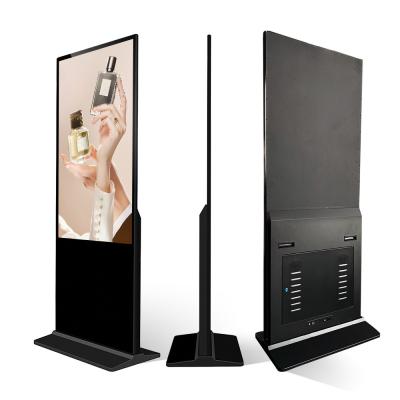 Cina Pavimento a 50 pollici che sta il contrassegno LCD di pubblicità dell'interno verticale dell'esposizione HD Digital del chiosco 4k del touch screen in vendita