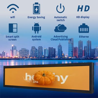 Cina Bordo di scaffale ultra ampio LCD allungato a 29 pollici del monitor del supermercato del quadro comandi in vendita