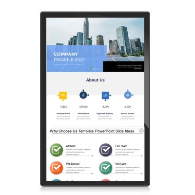 Cina Menu dell'interno Android del centro commerciale dell'elevatore dell'affissione a cristalli liquidi del touch screen fissato al muro a 21,5 pollici del pannello in vendita