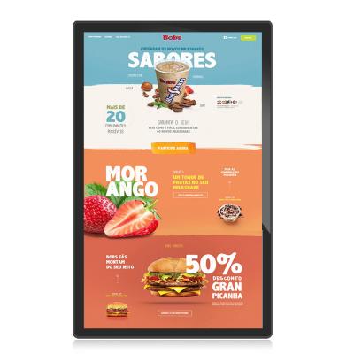 Cina Menu dell'interno Android del centro commerciale dell'elevatore dell'affissione a cristalli liquidi del touch screen fissato al muro a 21,5 pollici del pannello in vendita