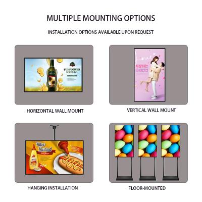 China 65-100 Muur van de Vertonings zet de Binnenandroid van duimframeless LCD Touch screenkiosk op Te koop