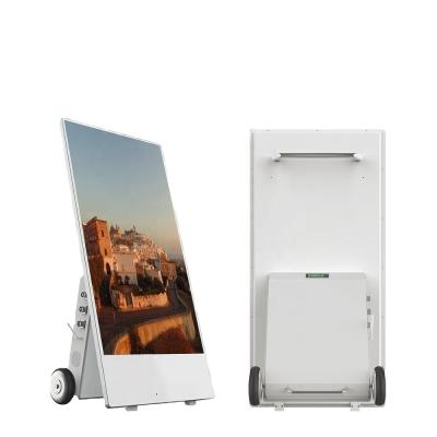 Cina Tabellone per le affissioni portatile a 43 pollici di Digital del manifesto LCD a pile del rifornimento che annuncia lo schermo di visualizzazione con le ruote mobili in vendita