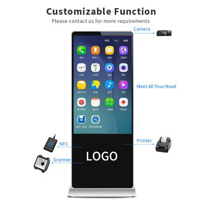Cina LCD Display Indoor Android Advertising TV Digital Signage Totem Floor Stand 55In in vendita