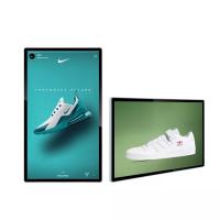 China Wall Mount Touch Screen Advertising Display Interactive LCD Battery For Showcase for sale