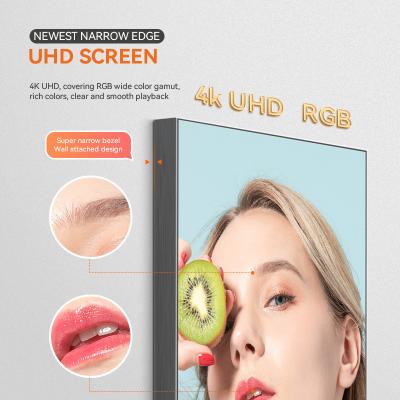 Cina Wall Mounted 43 Inch WiFi 1G+8G Frameless Advertising Pc Android Tablet App Control in vendita