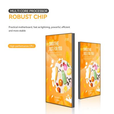 Cina Aluminum 50 Inch Frameless Advertising Digital Signage Floor Standing Wall Mount in vendita