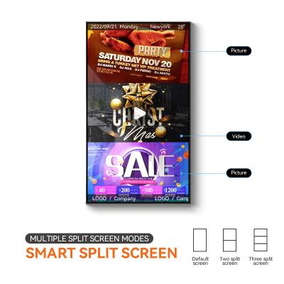 Cina Aluminum 50 Inch Frameless Advertising Digital Signage Floor Standing Wall Mount in vendita