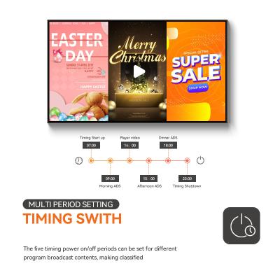China 55 Inch Indoor Android Wifi Vertical Screen LCD Digital Signage With LEDART App à venda