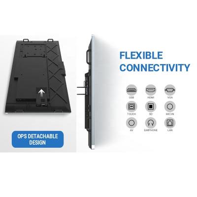 Cina Pannello interattivo del touch screen di lavagna 4k del bordo astuto tutto compreso a 75 pollici del PC per scuola in vendita