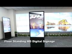 85 Inch Floor Standing Digital Signage Ir Sensor Lcd Android Touch Screen Kiosk Interactive