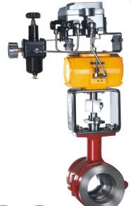 China Pneumatic Control V Type Floating Type Ball Valve PN10 / 16 CE Certifcation for sale