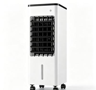 China Mini Portable Evaporative Air Cooler 6L 50W Ultra Low Energy Personal Cooling Fan 220V 50Hz Caster Wheels Adjustable Louvers for sale