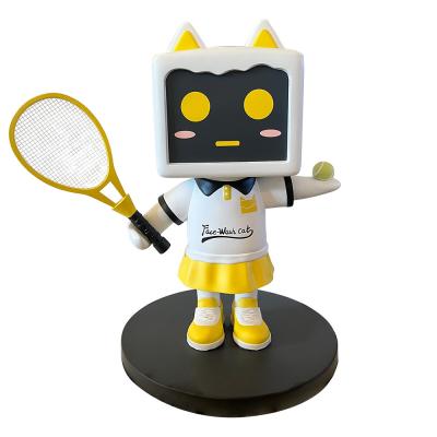 Cina Figura in fibra di vetro scultura ragazza di tennis per vetrina in vendita