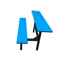 China 3 Seater Single Side Dining Table And Chairs Cafeteria Table Set for sale