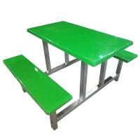 China Rectangular School Canteen 4 Seater Table And Chair Set for sale