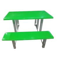 China Rectangular School Canteen 4 Seater Table And Chair Set for sale