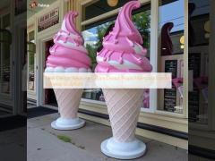 Europa Regionale Resina Gelato Ciambelle Requisiti Fibra di vetro Caramelle Lollipop Scultura Per Arte Collezionista