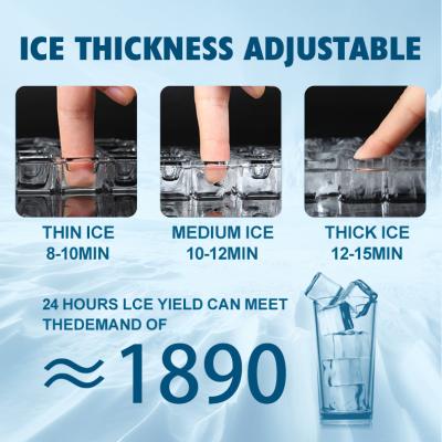 Cina 100kg/24h Air Cooled Cube Ice Making Machine With Digital Control Bar Counter Ice Maker in vendita