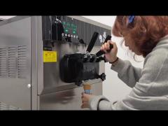 Anhe Commercial Ice Cream Machine 3 Flavor Soft Serve Machine 25L/H