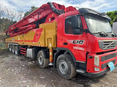 China 53000kg bruto massa 68m maximaal horizontaal bereik tweedehands betonpompwagen voor zware constructies Te koop