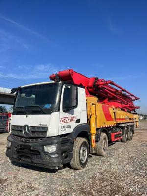 China 56m SANY horizontale gebruikte betonpomptrucks gemonteerd tweedehands Te koop