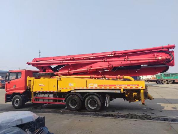 Quality Secondhand Pump Cement Truck 43m 24m For Pouring Foundations for sale