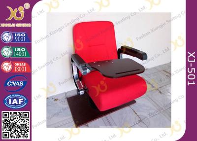 China Aluminum Upholstered Red Acrylic Fabric  PU Armrest Auditorium Theater Seating for sale