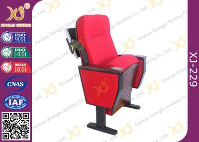 China Wooden Structure Polyurethane Foam Auditorium Chairs With Luxury Folding Table for sale