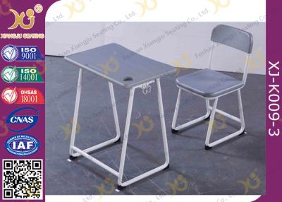China Plastic Seat Study Desk And Chair Set In Grey Color Customized Height for sale