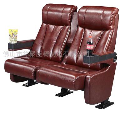 China Luxury Leather Home Theater Chair / Movie Theater Seats With 2.0mm Steel Leg for sale