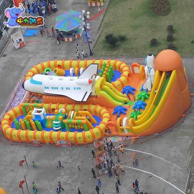 China Aircraft Theme Inflatable Bouncy Castle Inflatable Amusement Park for sale