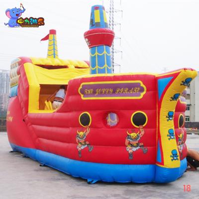 China Large Sized Pirate Ship Theme Inflatable Bouncy Castle Inflatable Kids Playground for sale
