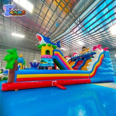 China Ocean Theme Inflatable Bouncy Castle Inflatable Slide Bounce House for sale
