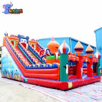 Quality Ocean Octopus Bouncy Castle Inflatable Jumping Bouncing House With Slide for sale