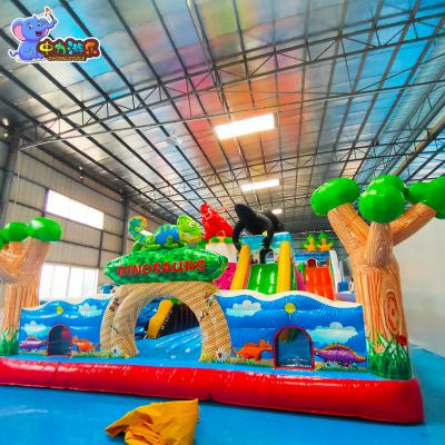 China Gorilla Dinosaur Inflatable Bouncy Castle Bounce House Slide Amusement Park for sale