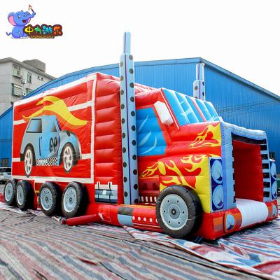China Monster Truck Jumping Inflatable Bouncy Castle Parks House Combo for sale