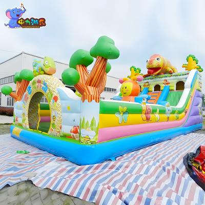 China Commercial Bouncy Forest Chameleon Jumping Castles Inflatable Thickened Buffer for sale