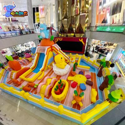 China Outdoor Indoor PVC Animal Jumping Inflatable Bouncy Castle With Slide for sale
