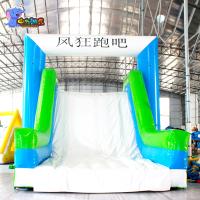 China Custom Inflatable Water Slide Trampoline 0.55mm PVC Outdoor Bounce Park for sale