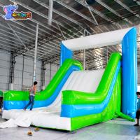 China Custom Inflatable Water Slide Trampoline 0.55mm PVC Outdoor Bounce Park for sale