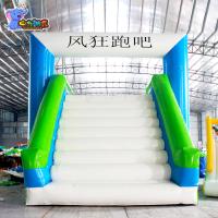 China Custom Inflatable Water Slide Trampoline 0.55mm PVC Outdoor Bounce Park for sale