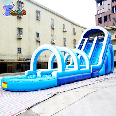 China Large 30 Ft Slip And Slide Inflatable Backyard Slide For Water Park for sale